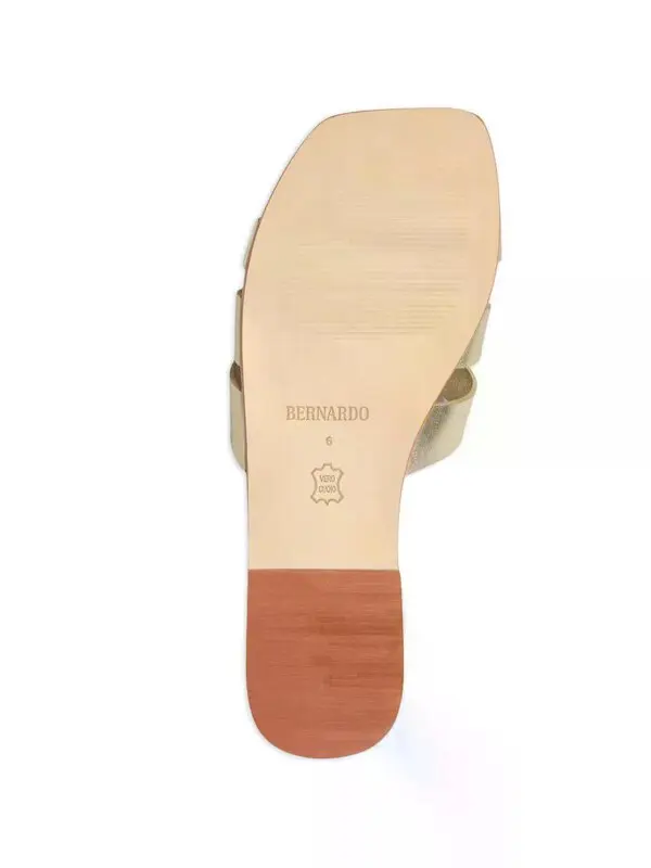 Bernardo Oxford Woven Flat Sandals - Gold