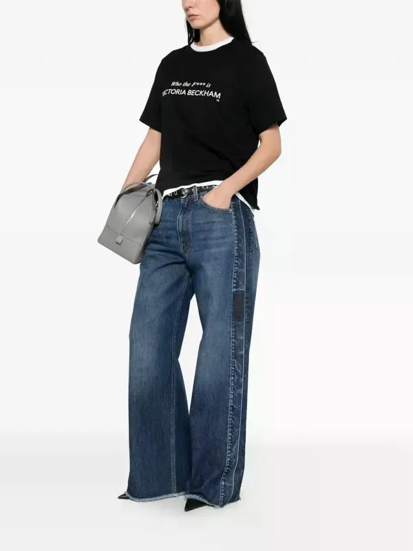 Stella McCartney Paneled Frayed Jeans