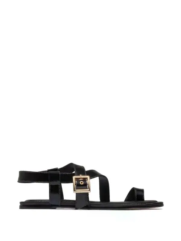 Bernardo Hartshorn Toe-ring Buckle Flat Sandals - Black