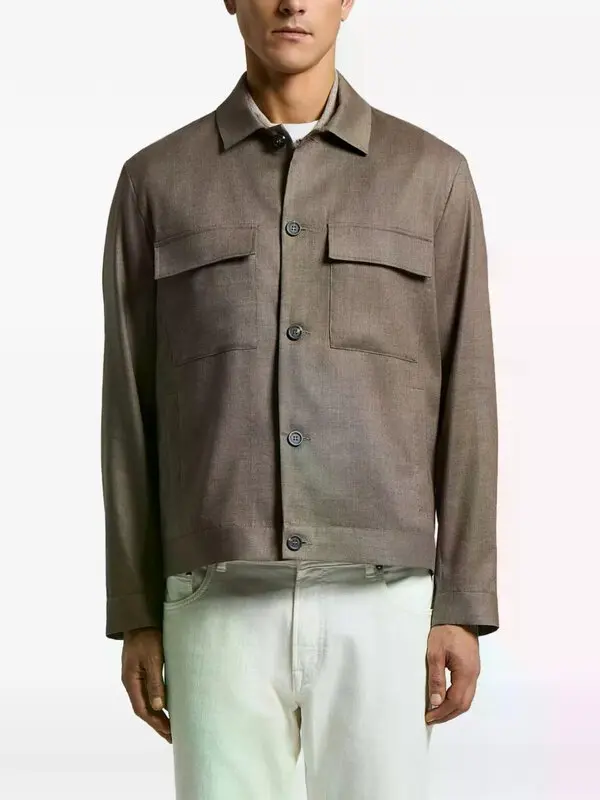 Peserico Flap-pocket Jacket - Brown