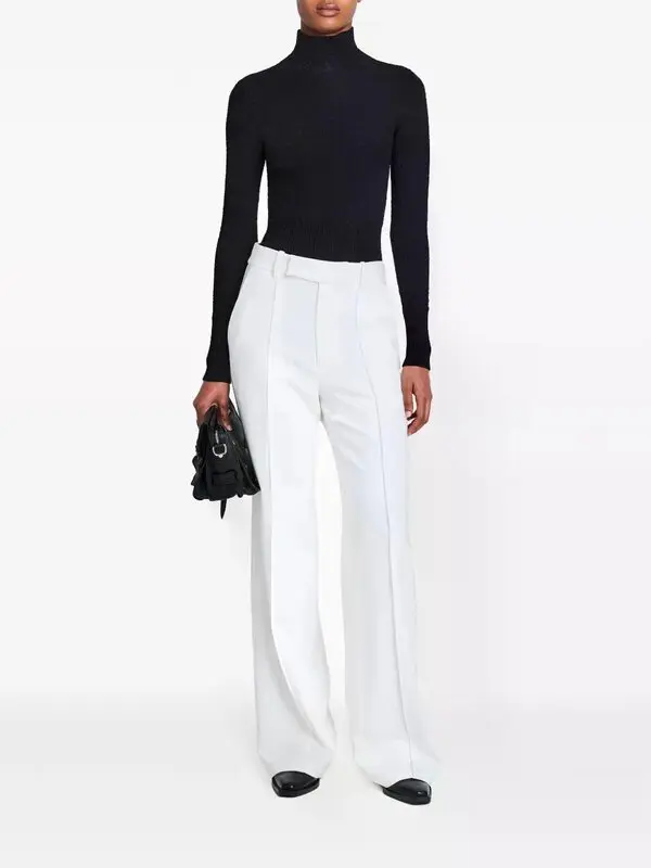 Proenza Schouler High-rise Wide-leg Crepe Trousers - White