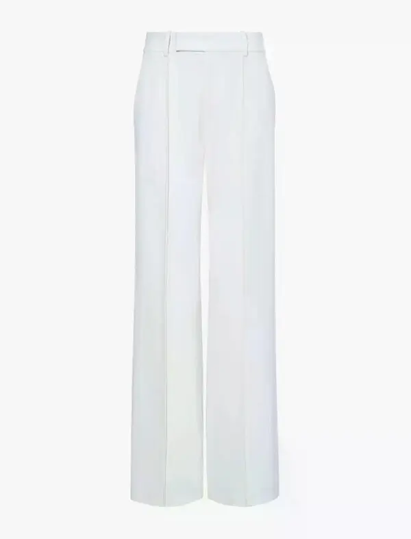 Proenza Schouler High-rise Wide-leg Crepe Trousers - White