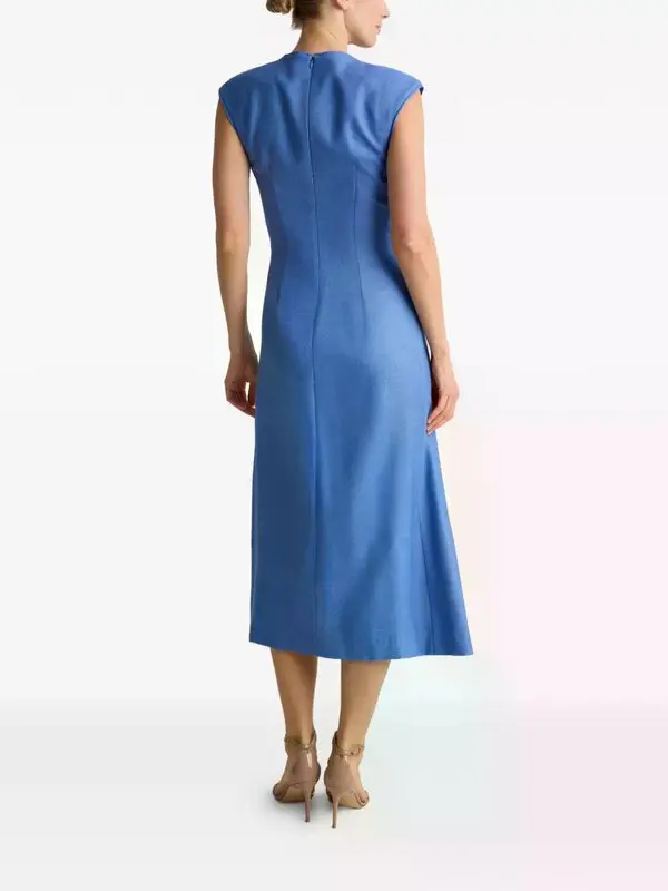 St. John Button Knot Midi Dress