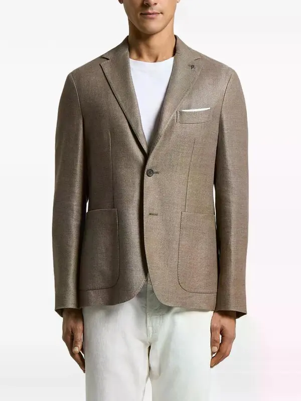 Peserico Button Pocket Blazer - Neutrals