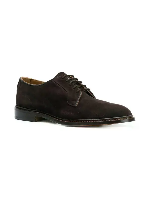TRICKER'S Suede Derby Shoes - Brown