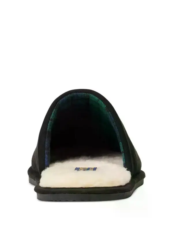 Polo Ralph Lauren Embroidered-logo Slippers - Black