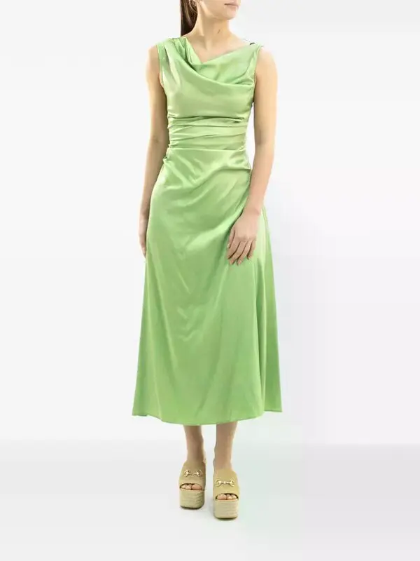Staud Phare Silk Dress - Green | Editorialist