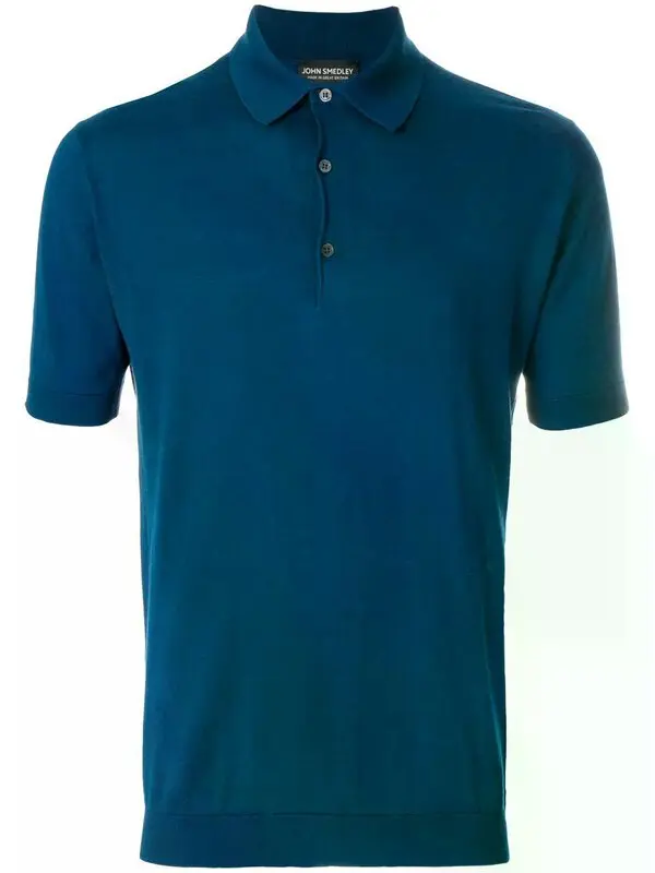 John Smedley Adrian Polo Top - Blue