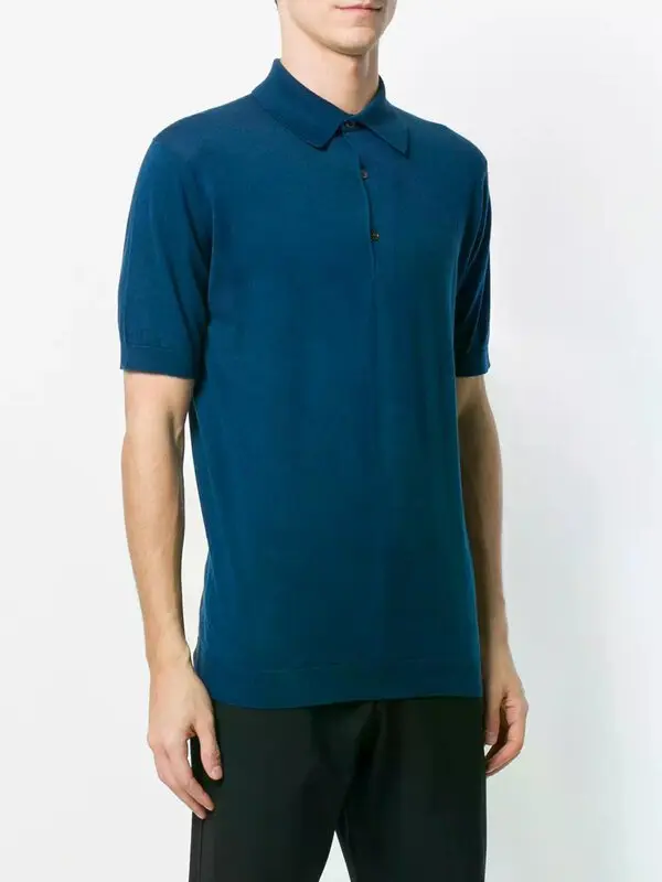 John Smedley Adrian Polo Top - Blue
