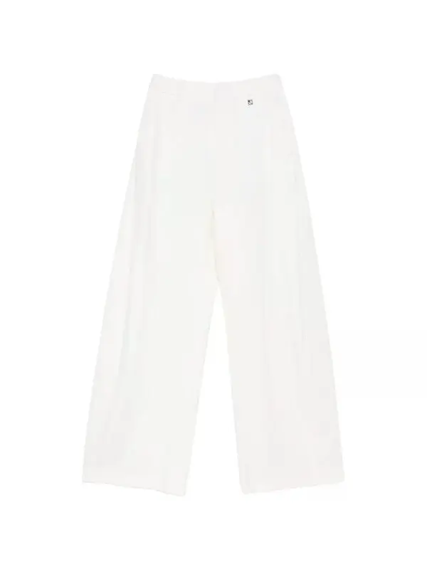 Giuseppe Di Morabito Wide-leg Trousers With Metal Logo Appliqu