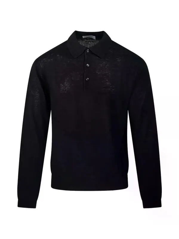 DIANA STUDIO Long-sleeved Polo Shirt - Black