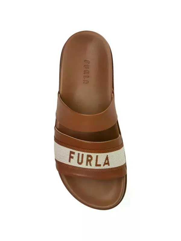 Furla Logo Stripe Sandals