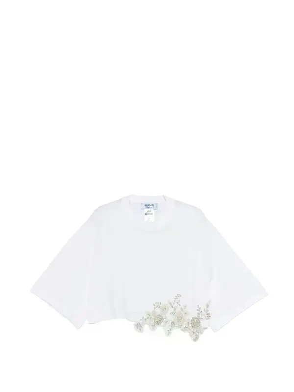 BLUGIRL Crystal-embellished T-shirt - White