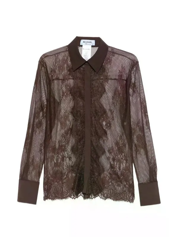 BLUGIRL Floral-lace Shirt