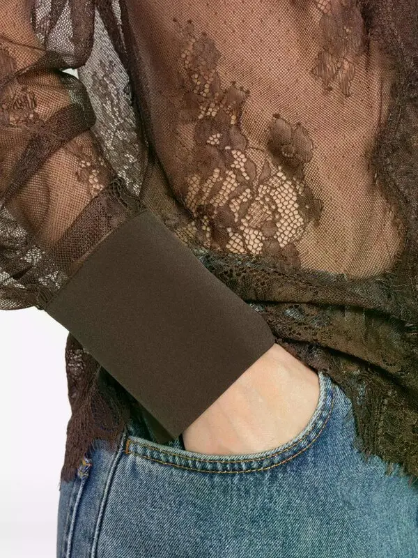 BLUGIRL Floral-lace Shirt