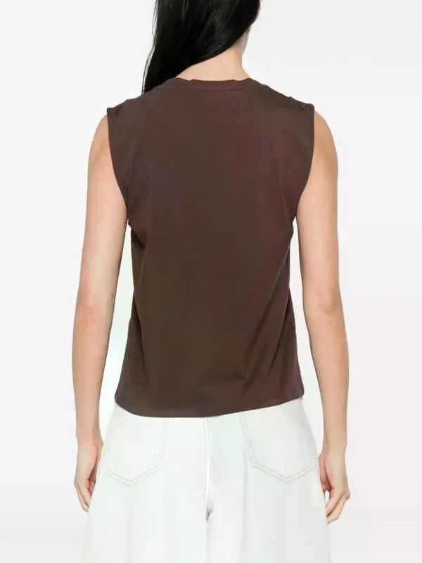 BLUGIRL Embellished V-neck Top - Brown