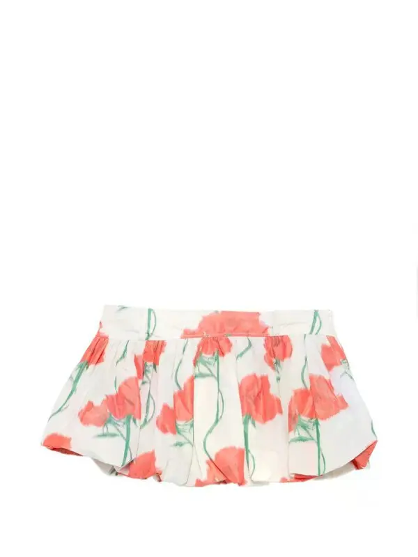 Kenzo Rose Balloon Mini Skirt - White