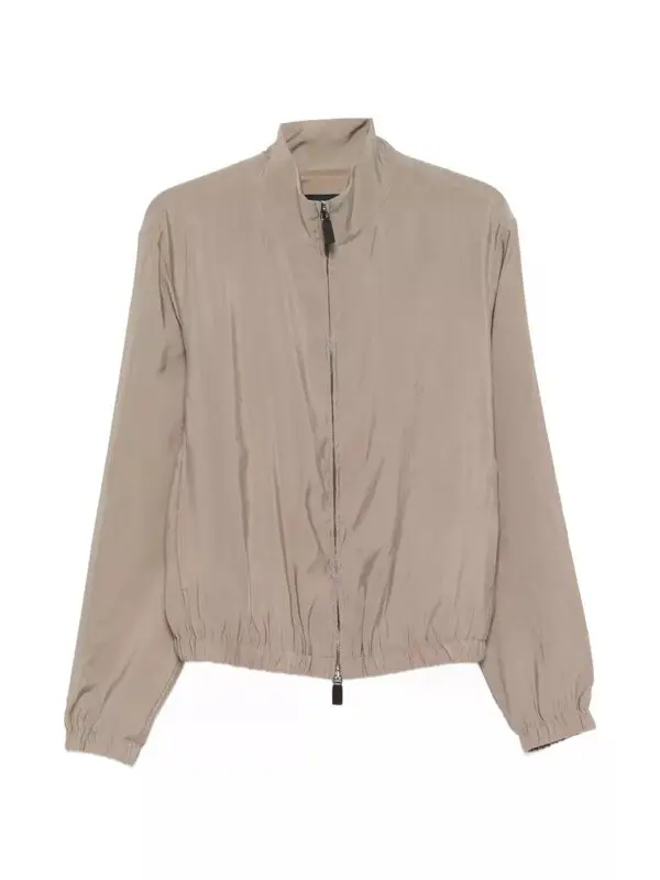 Emporio Armani Zip-up Jacket - Brown