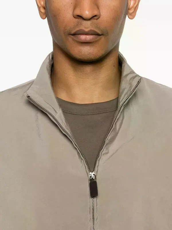 Emporio Armani Zip-up Jacket - Brown