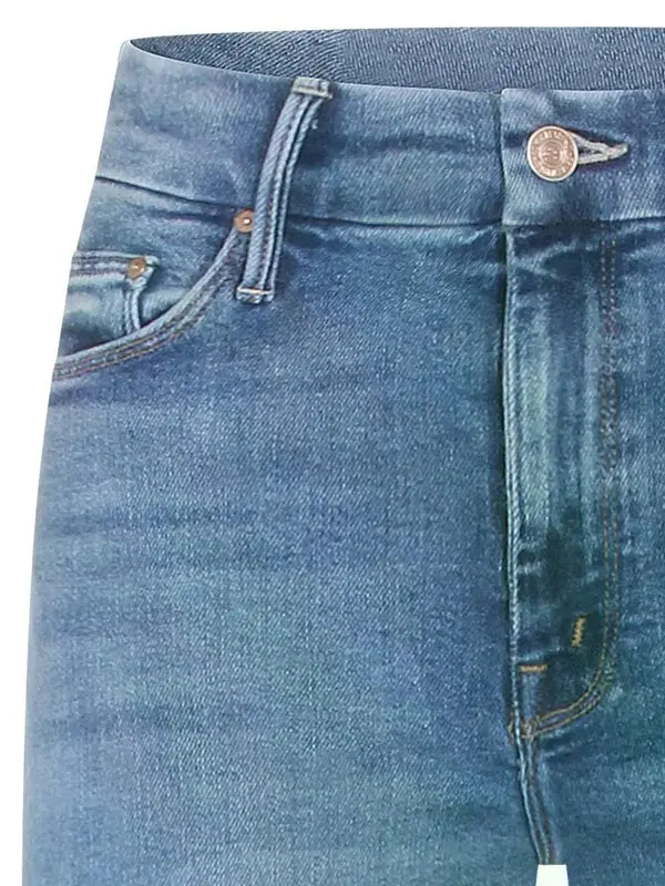 MOTHER The Roller Frayed Jeans - Blue