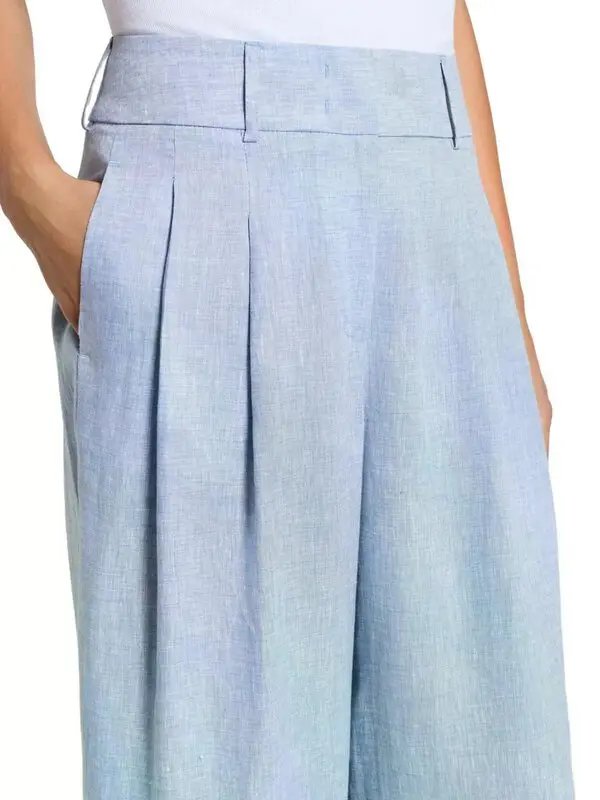 Peserico Pleated Palazzo Pants - Blue