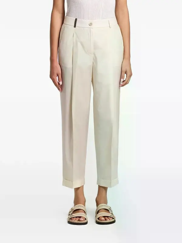 Peserico Pleated Turn-up Trousers