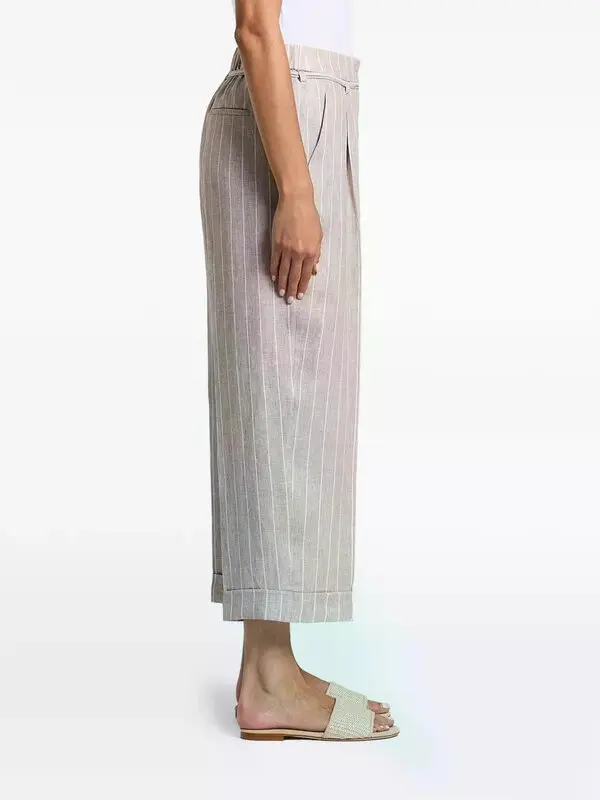 Peserico Striped-pattern Trousers - Neutrals