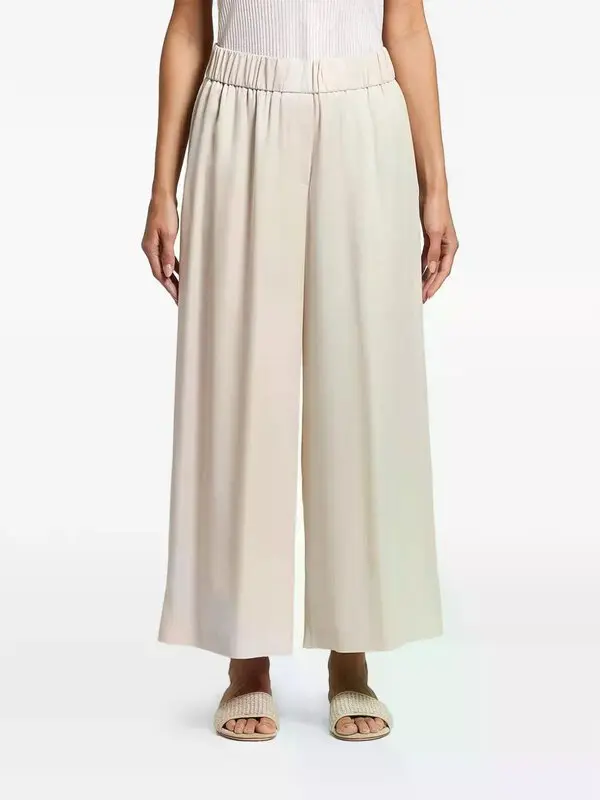 Peserico Elasticated Palazzo Pants - Neutrals