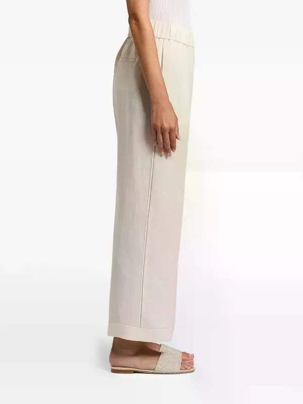 Peserico Elasticated Turn-up Trousers - Neutrals