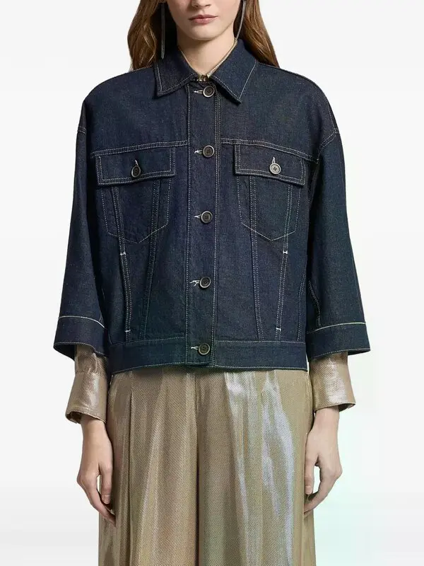 Peserico Flap-pocket Jacket - Blue