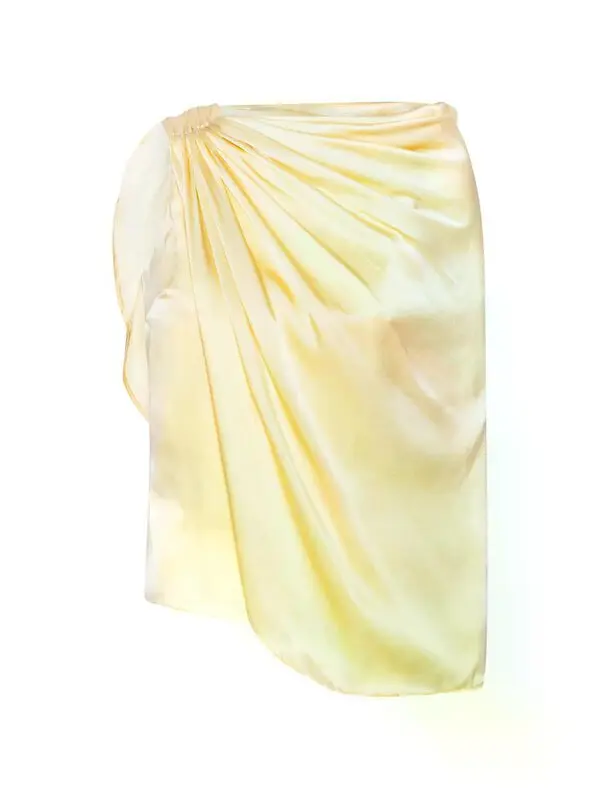 ROTATE BY BIRGER CHRISTENSEN Draped Chiffon Cape Top
