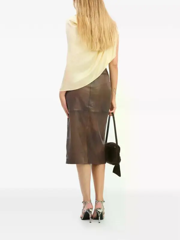 ROTATE BY BIRGER CHRISTENSEN Draped Chiffon Cape Top