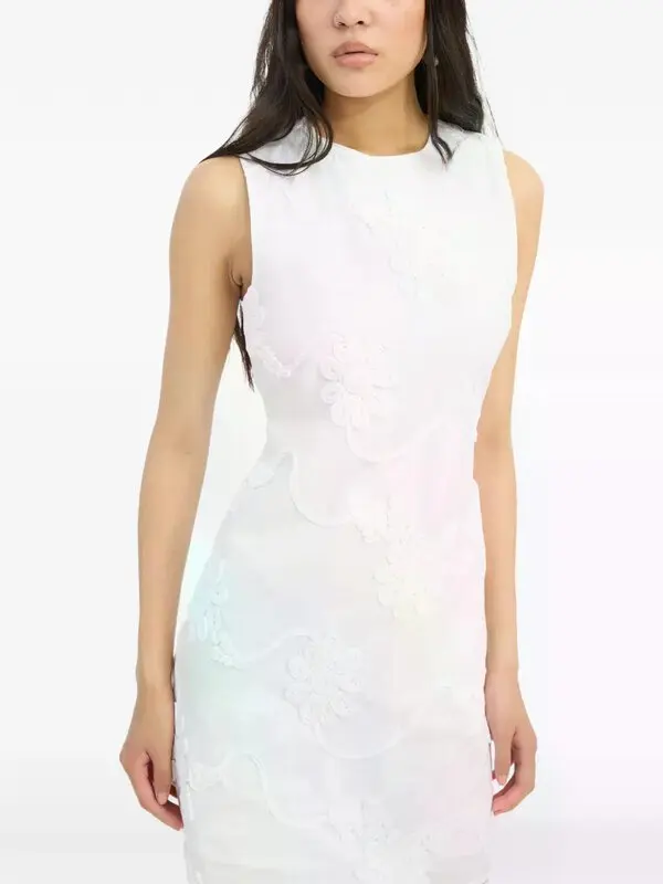 ROTATE BY BIRGER CHRISTENSEN Flower Flared Mini Dress - White