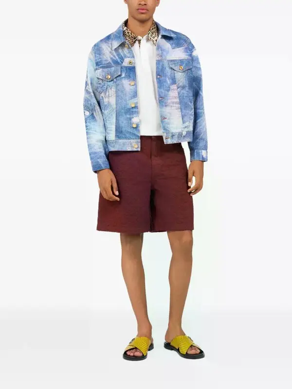 Roberto Cavalli Patchwork-effect Denim Jacket