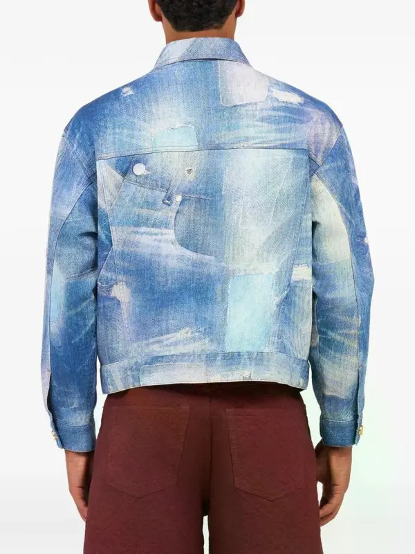 Roberto Cavalli Patchwork-effect Denim Jacket