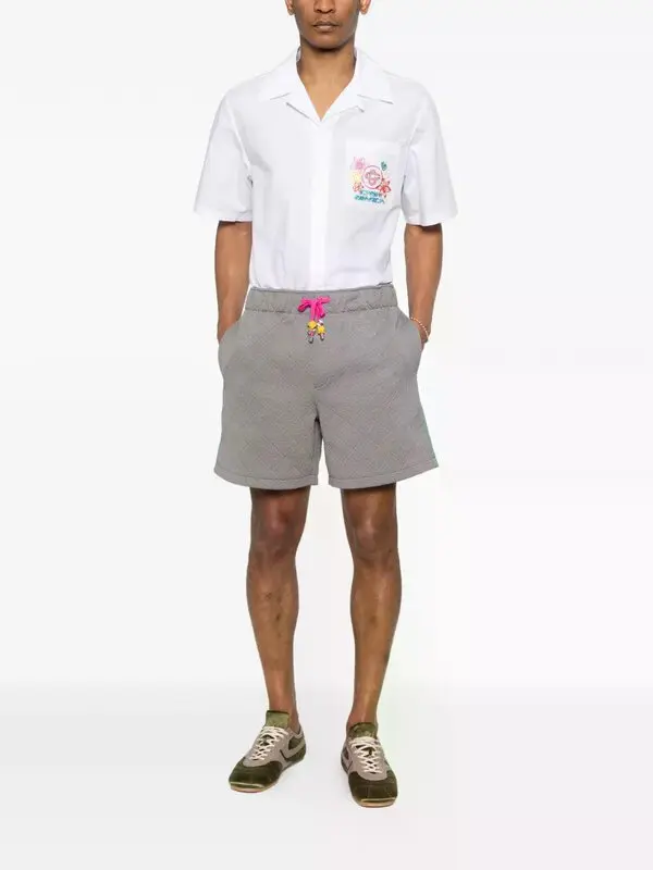 Casablanca Logo-pattern Shorts - Grey