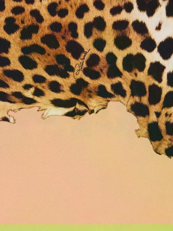 Roberto Cavalli Pop Print Silk Scarf