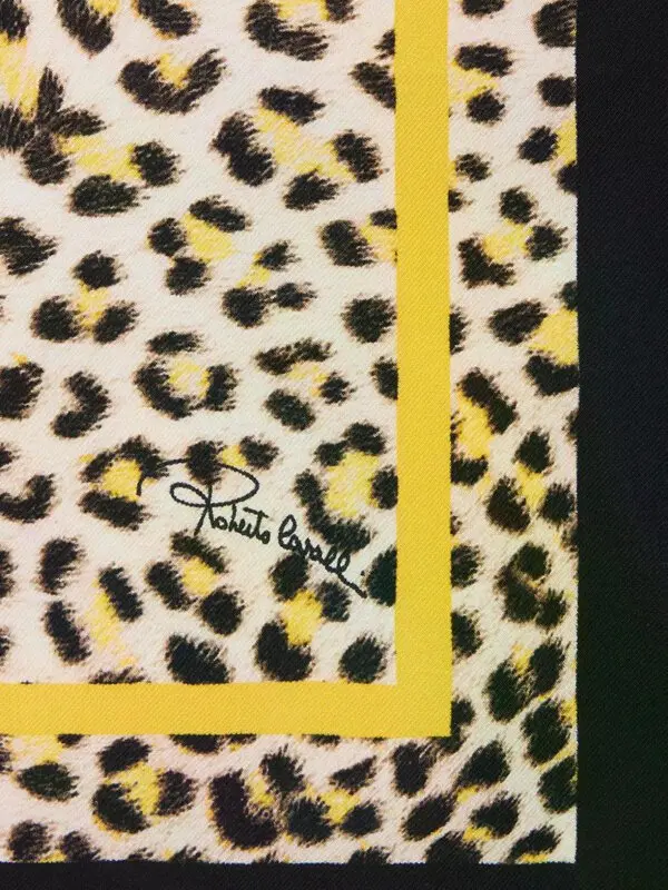 Roberto Cavalli Pop Jaguar Silk Scarf