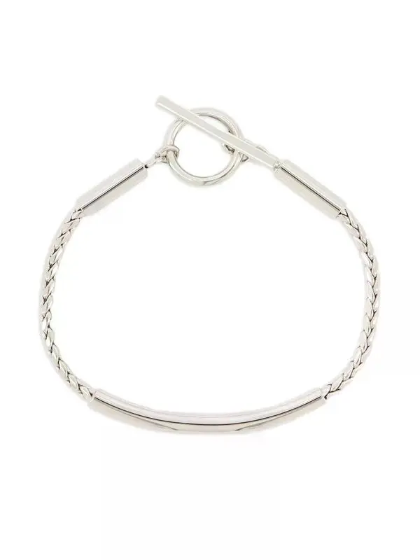 Saint Laurent Rope-chain Tube Bracelet - Silver
