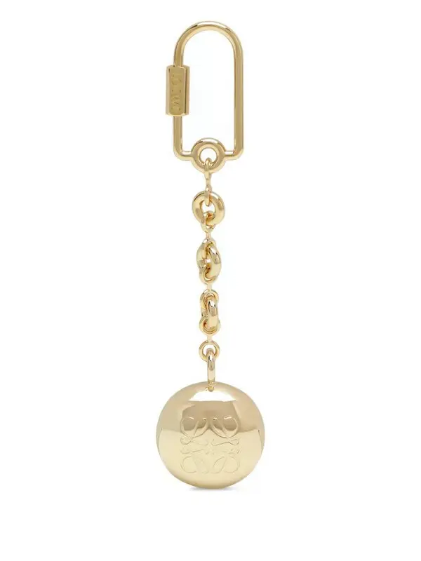 Loewe Logo-engraved Sphere Keyring - Gold