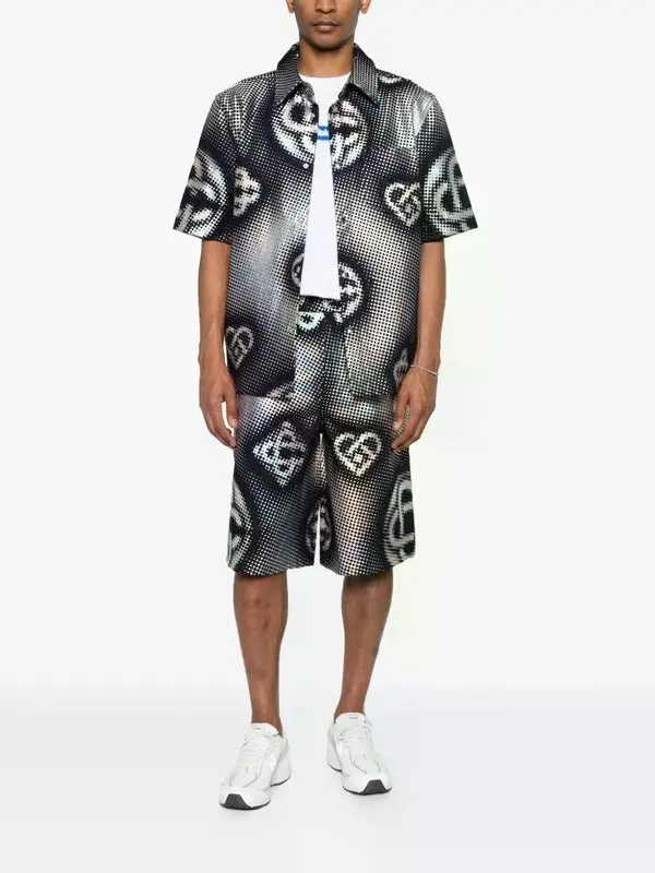 Casablanca Pearlescent Monogram Shirt - Black
