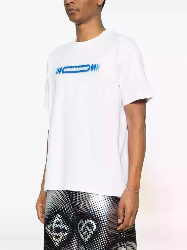Casablanca Radiating-logo T-shirt - White