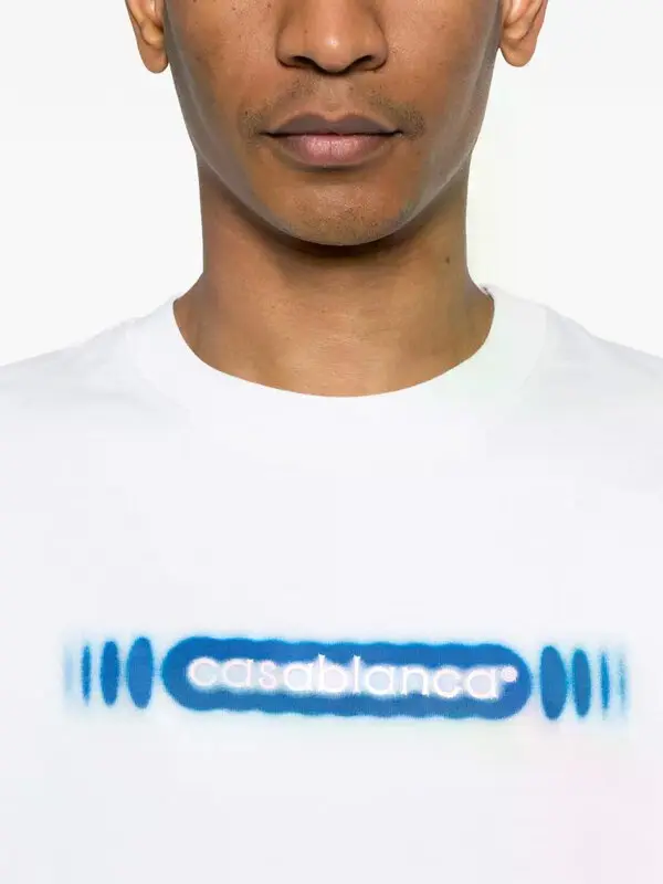 Casablanca Radiating-logo T-shirt - White