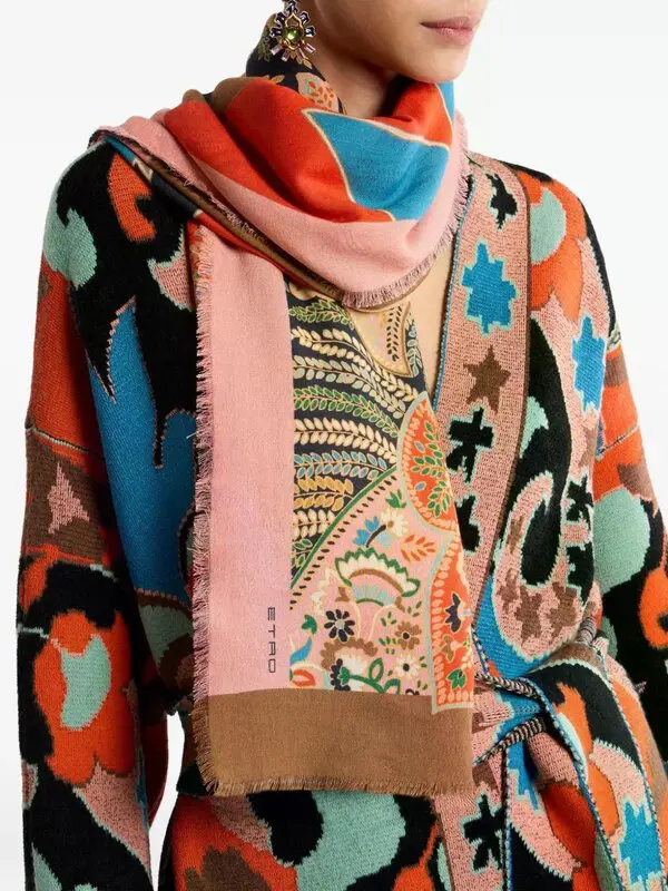 Etro Floral Paisley Jacquard Scarf