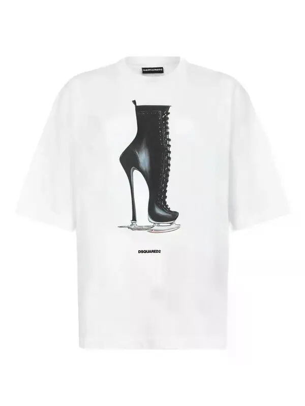 Dsquared2 Boot-print T-shirt - White