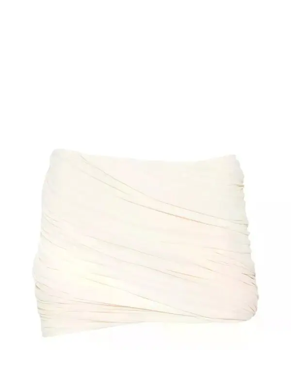 Rick Owens Ruched Mini Fitted Skirt