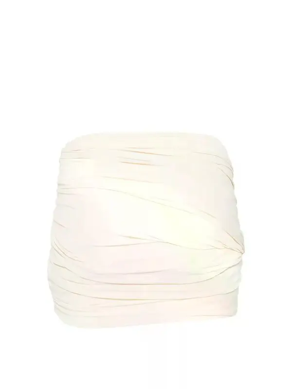 Rick Owens Ruched Mini Fitted Skirt