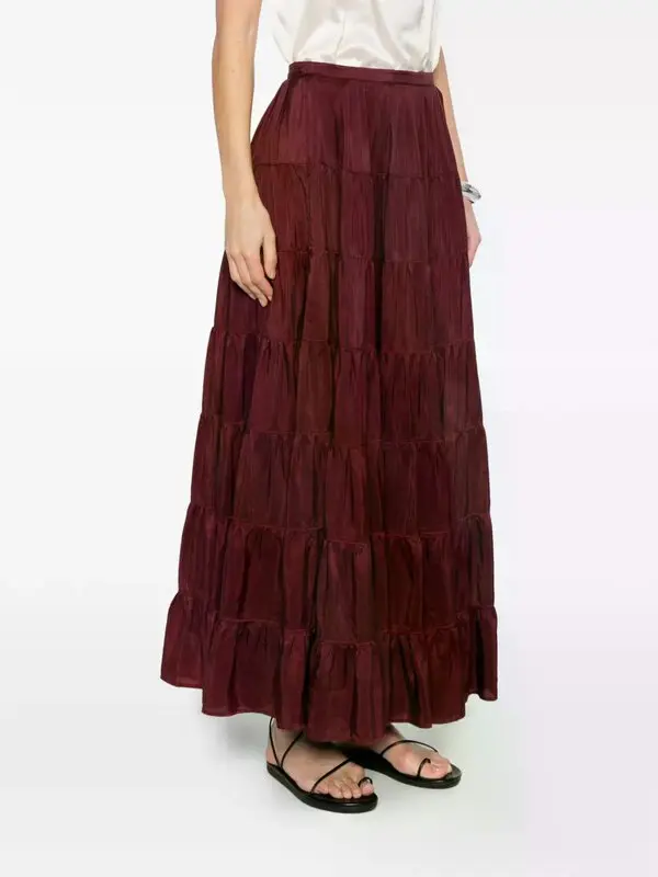 FORTE_FORTE Tie Maxi Skirt - Red