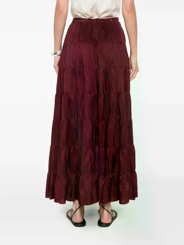 FORTE_FORTE Tie Maxi Skirt - Red