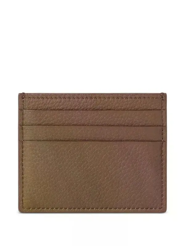 Brunello Cucinelli Grained Calfskin Card Case - Brown